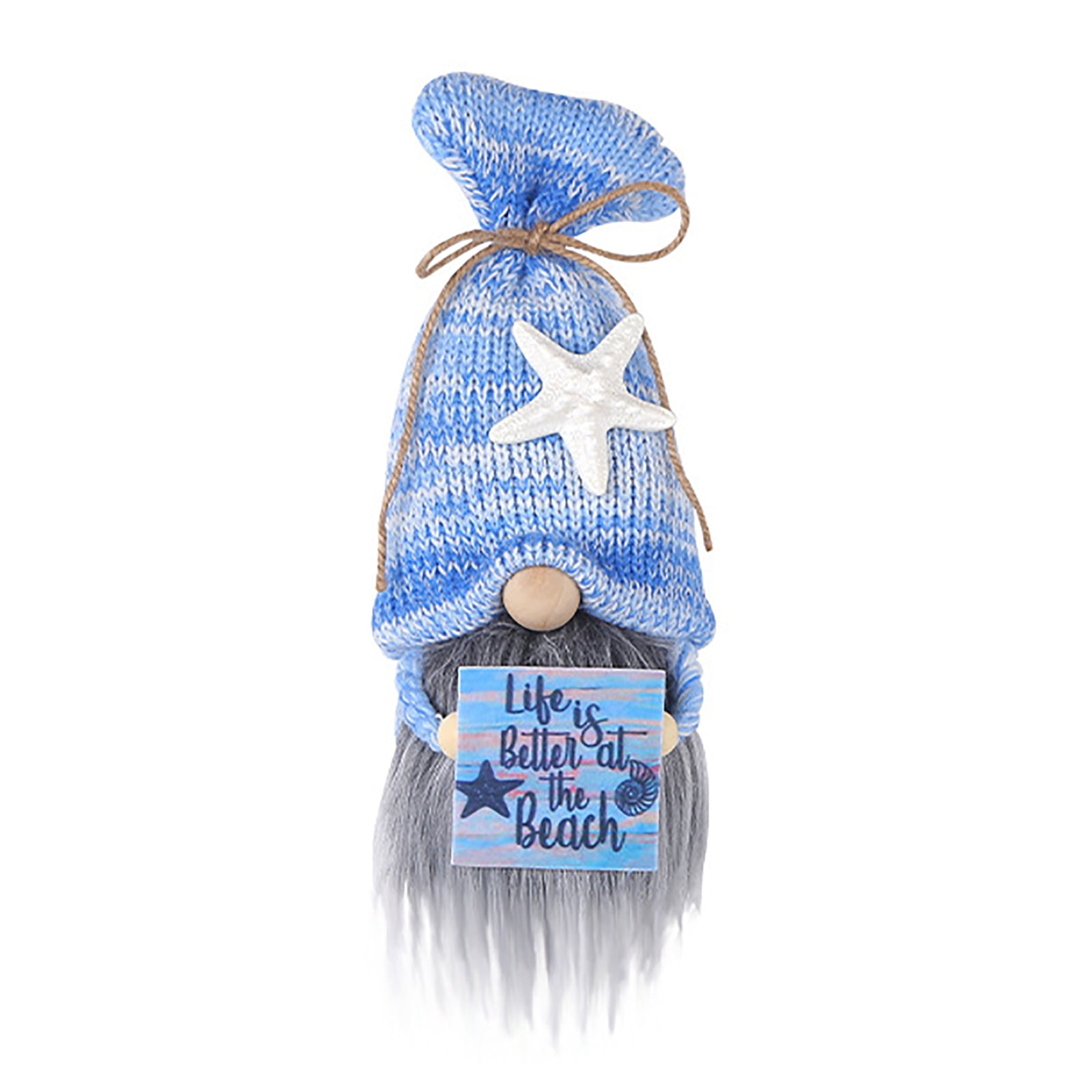 Beach Gnomes Decorations,Sea Star Gnomes with White Starfish Hat and ...