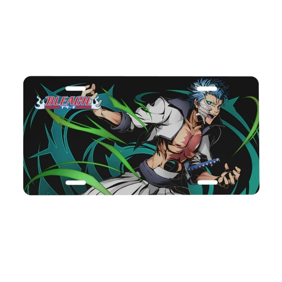 Beach Grimmjow License Plate, Car Front License Plates With 4 Holes ...