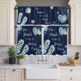 The Beach Is My Happy Place Curtain Tier and Valance Set 3 Piece,Flip ...