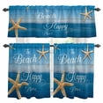 The Beach Is My Happy Place Kitchen Curtains Set for Windows, Summer ...