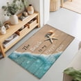 Beach Happy Place Starfish Shells Rectangle Rug 2'x3' Seaside Sea Water ...