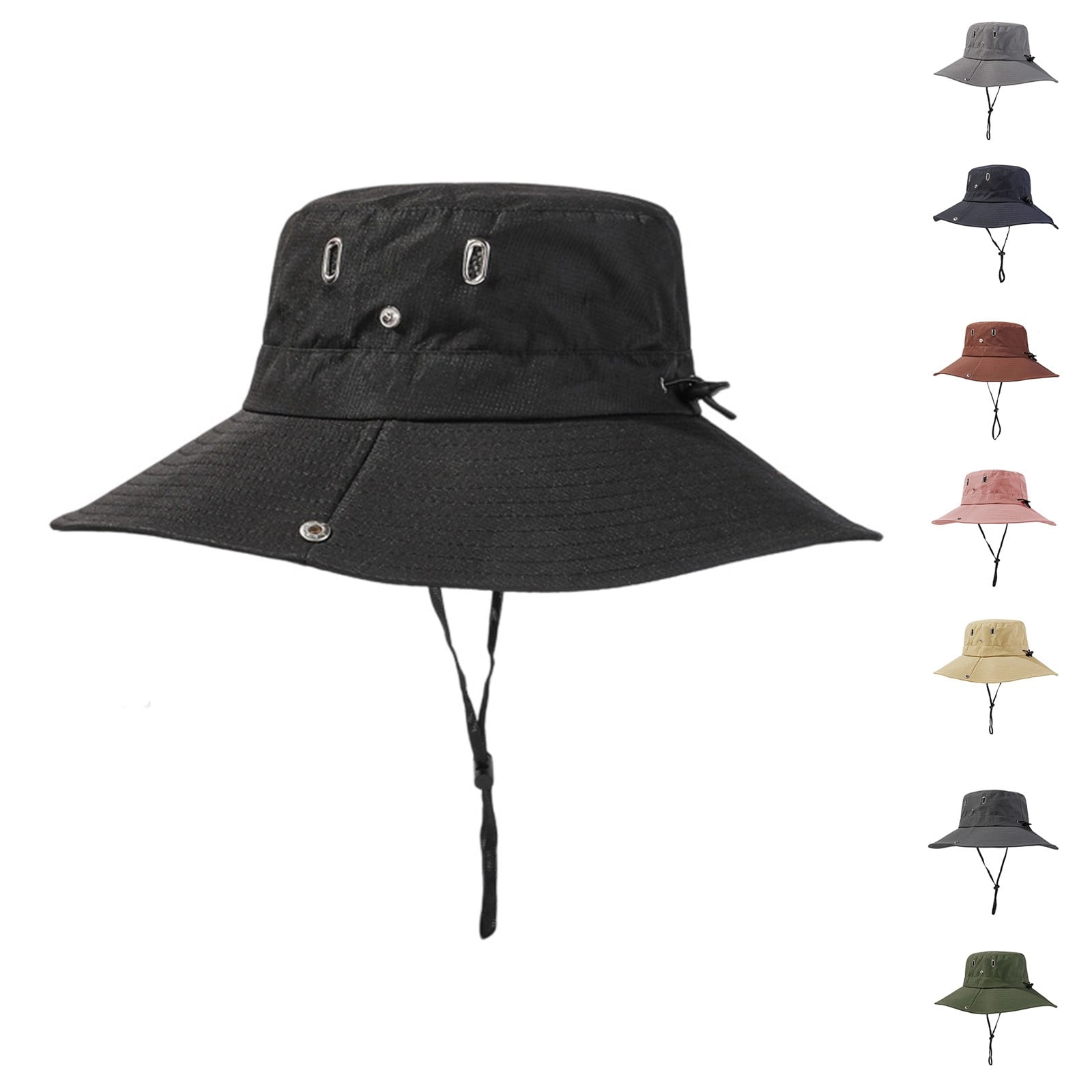 Beach Hats for Women Unisex Wide Brim Foldable Lightweight Sun Hat ...