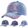 Beach Hats for Women Women Rhinestone Alphabet Print Cancer Awareness ...