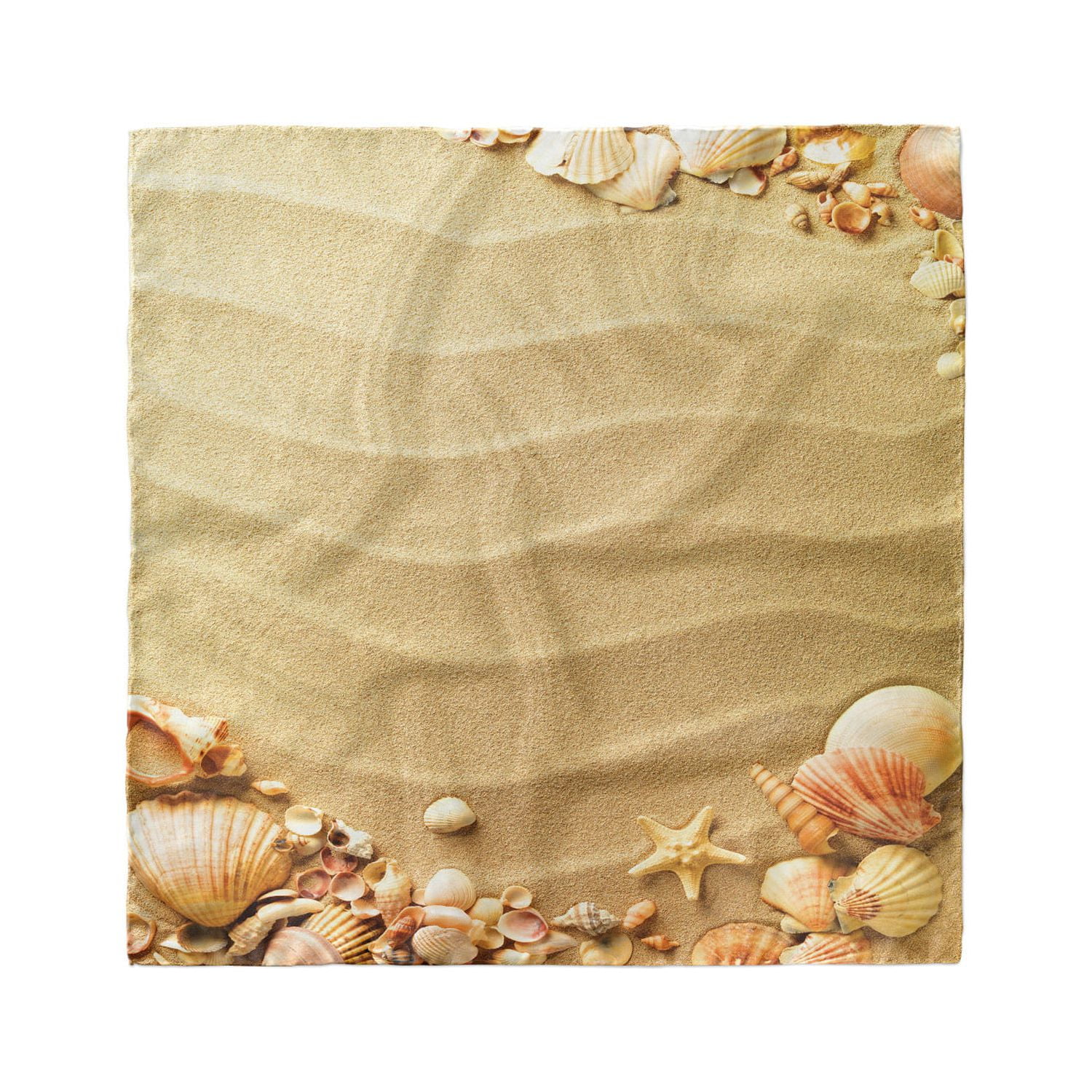 Beach Head Scarf, Sand with Sea Shells, Head Wrap, 3 Sizes, by ...