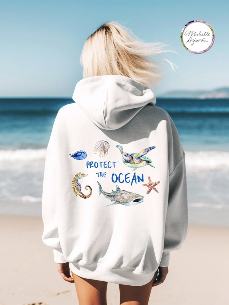 Beach Hoodie Ocean conservation Turtle Sea animals Save the Oceans Surf ...