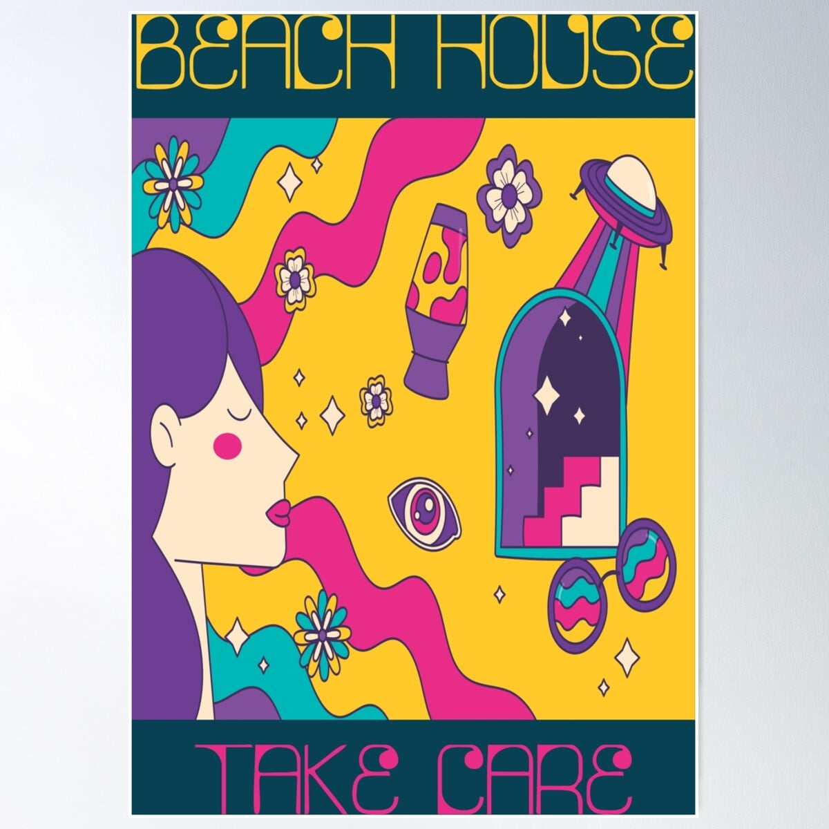 Beach House Band - Take Care Poster Wall Art, Modern Wall Decor For ...