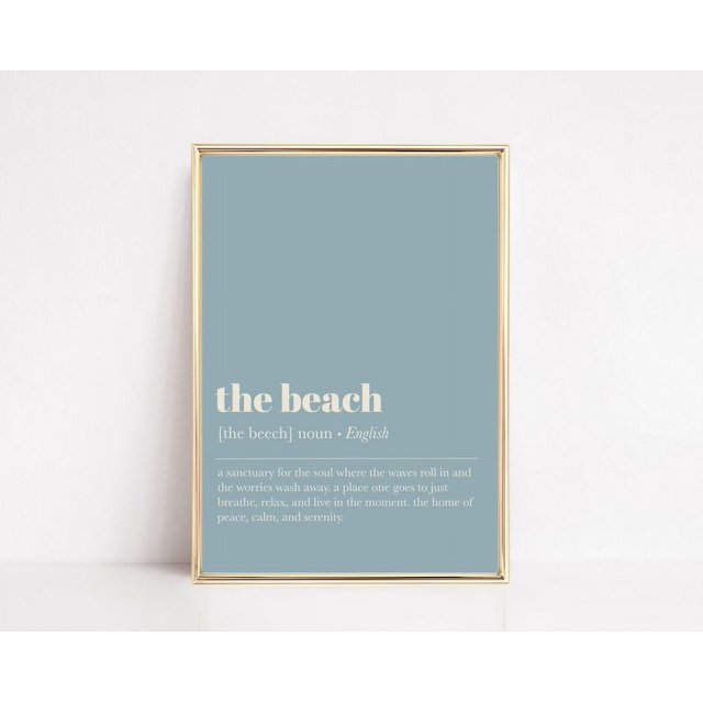 Beach House Decor | Beach House Sign | Beach Definition Print | Blue ...