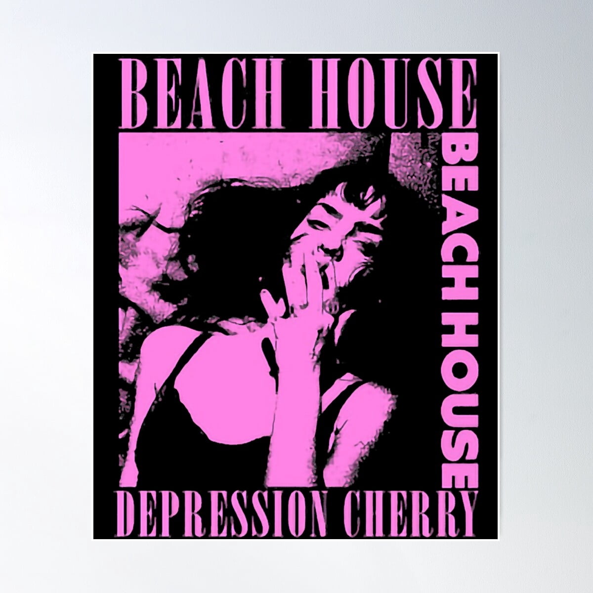 Beach House Depression Cherry Beach House Poster Wall Art, Modern Wall ...