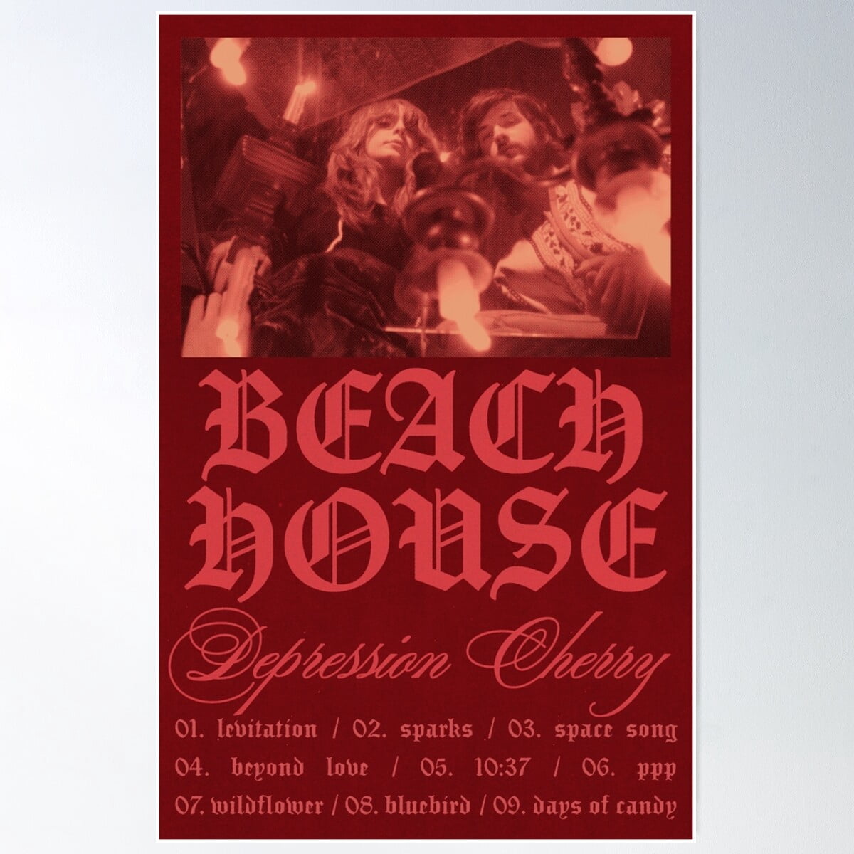 Beach House- Depression Cherry Poster Wall Art, Modern Wall Decor For ...