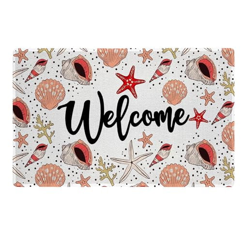 Beach House Door mat，Beach Door mats，Beach Welcome mat，Nautical Beach ...