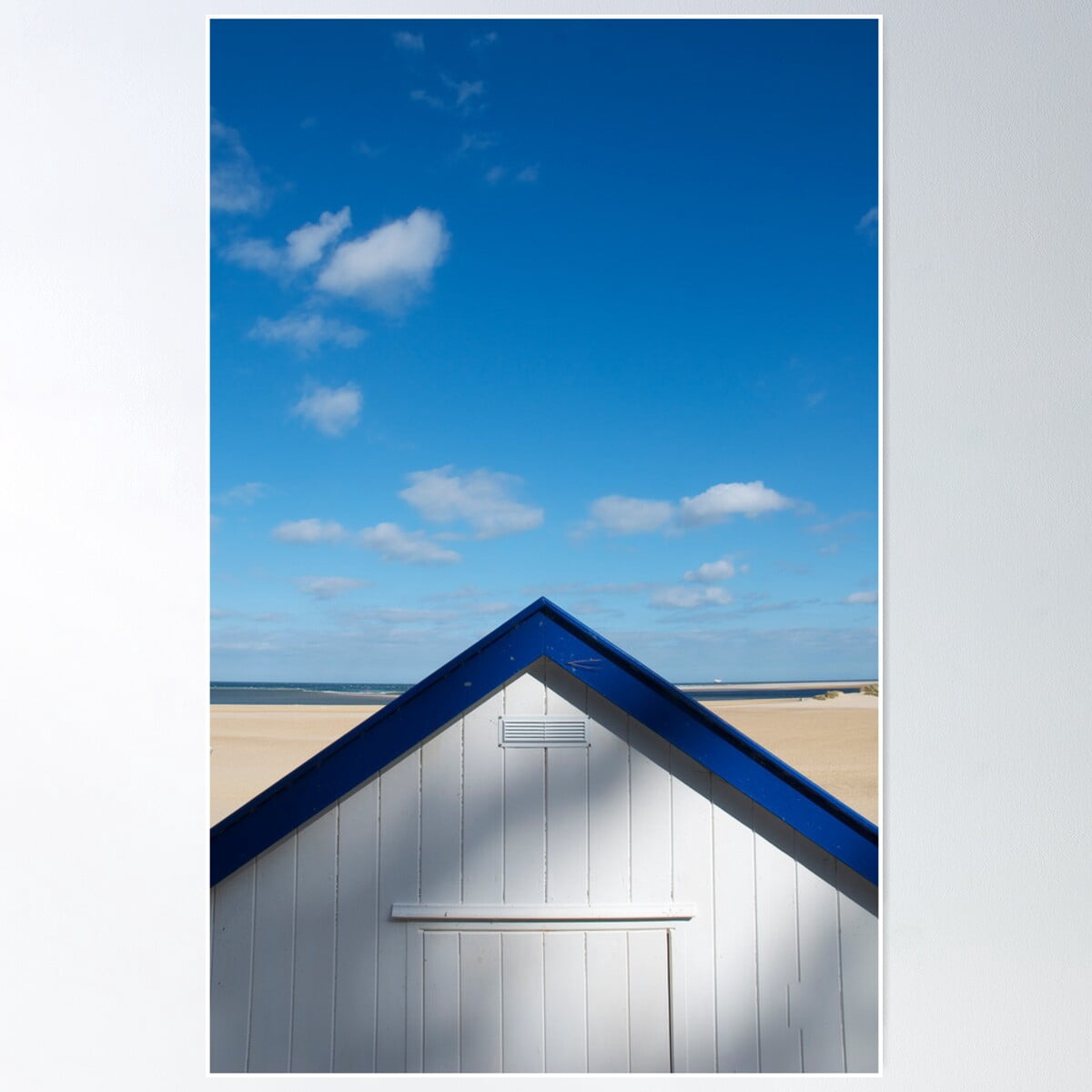 Beach Hut Light Poster Wall Art, Modern Wall Decor For Living Room ...