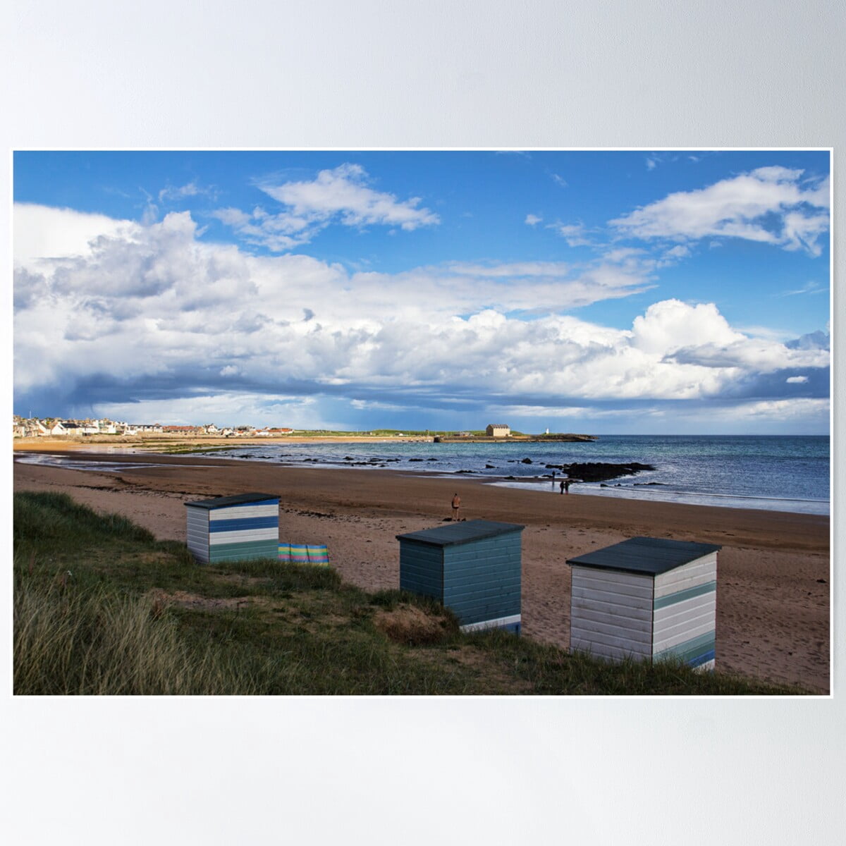 Beach Huts At Elie Poster Wall Art, Modern Wall Decor For Living Room ...