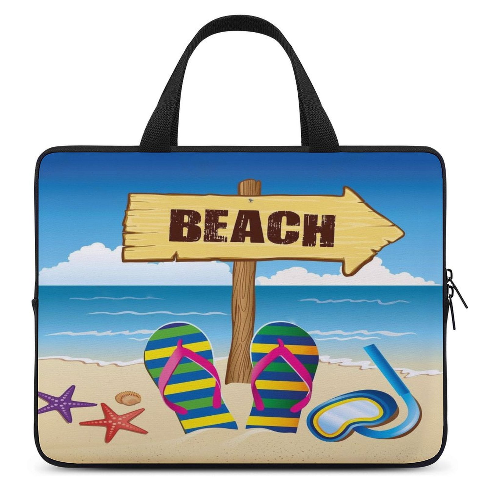 Beach Indication Slippers Laptop Bag Women Man 10 12 13 15 17 Inch ...