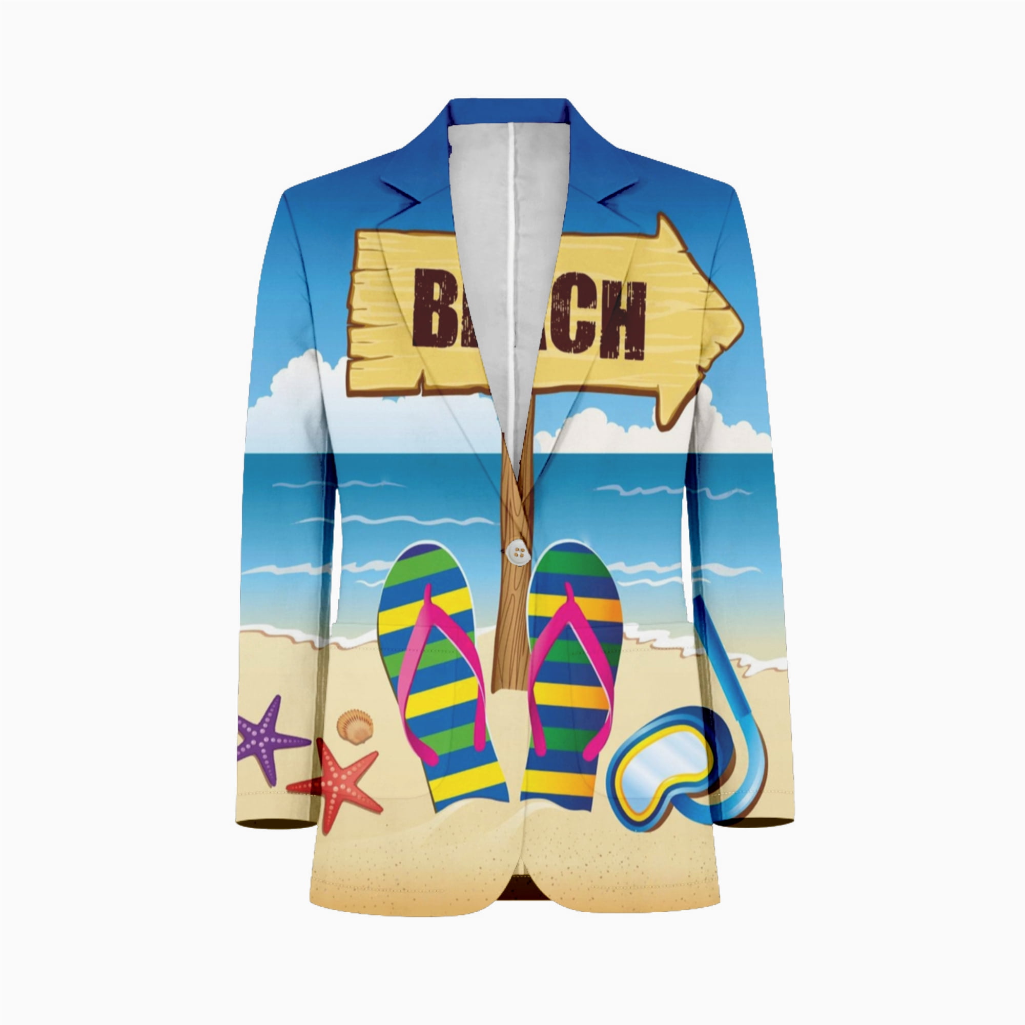 Beach Indication Slippers Mens Suits Shawl Collar Slim Fit Suit Mens ...