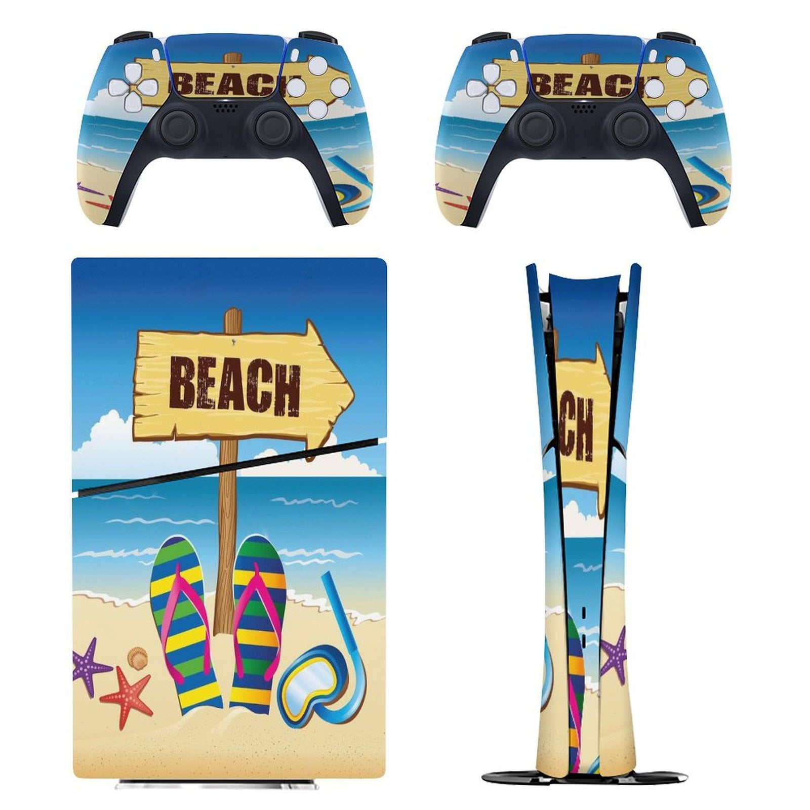 Beach Indication Slippers PS5/PS5 Pro/PS5 Slim Digital Disc Skin ...