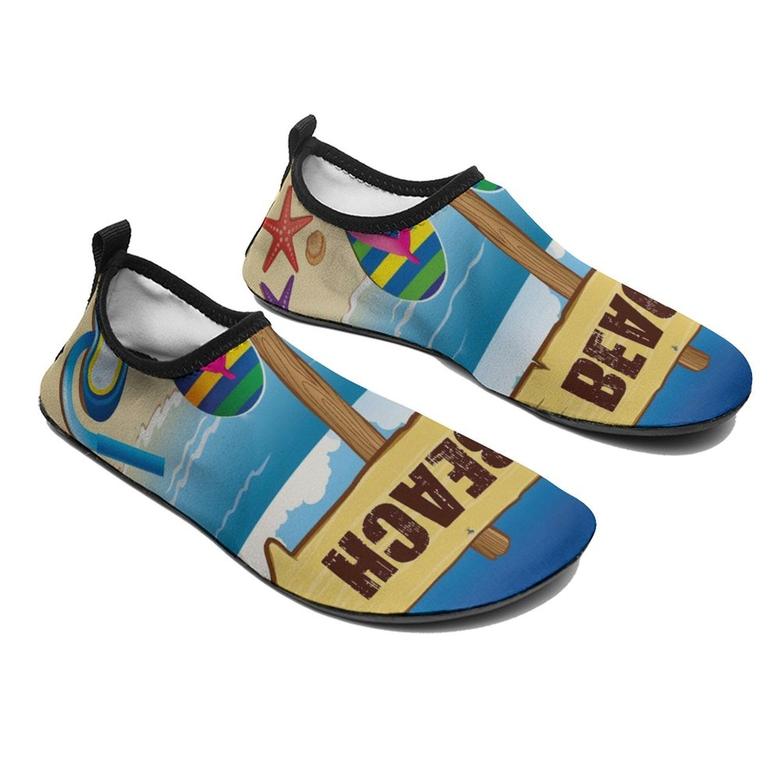 Beach Indication Slippers Water Shoes Beach Slip-on Shoes for Men Women ...