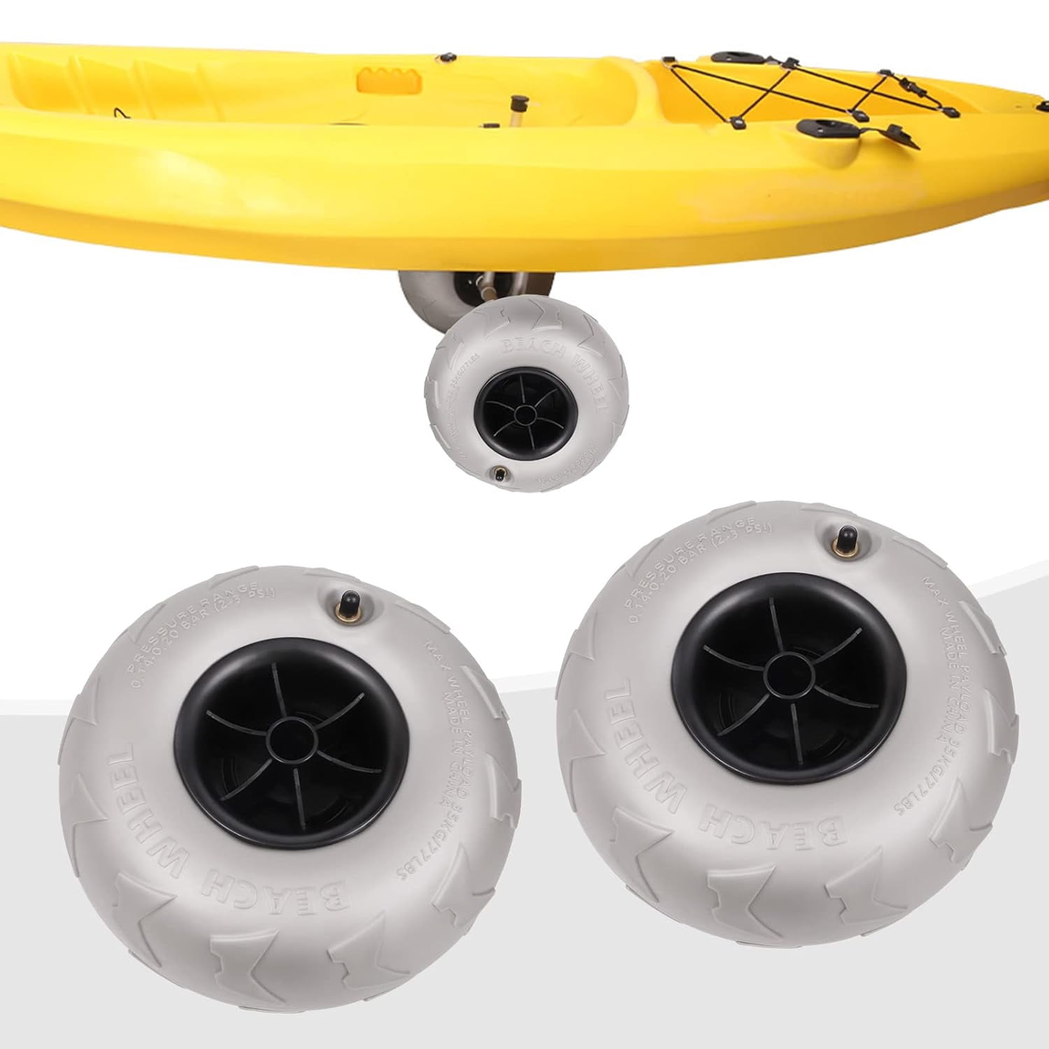 Beach Inflatable Wheels, 2 Pcs 10" Beach Wagon Cart Wheels Beach ...