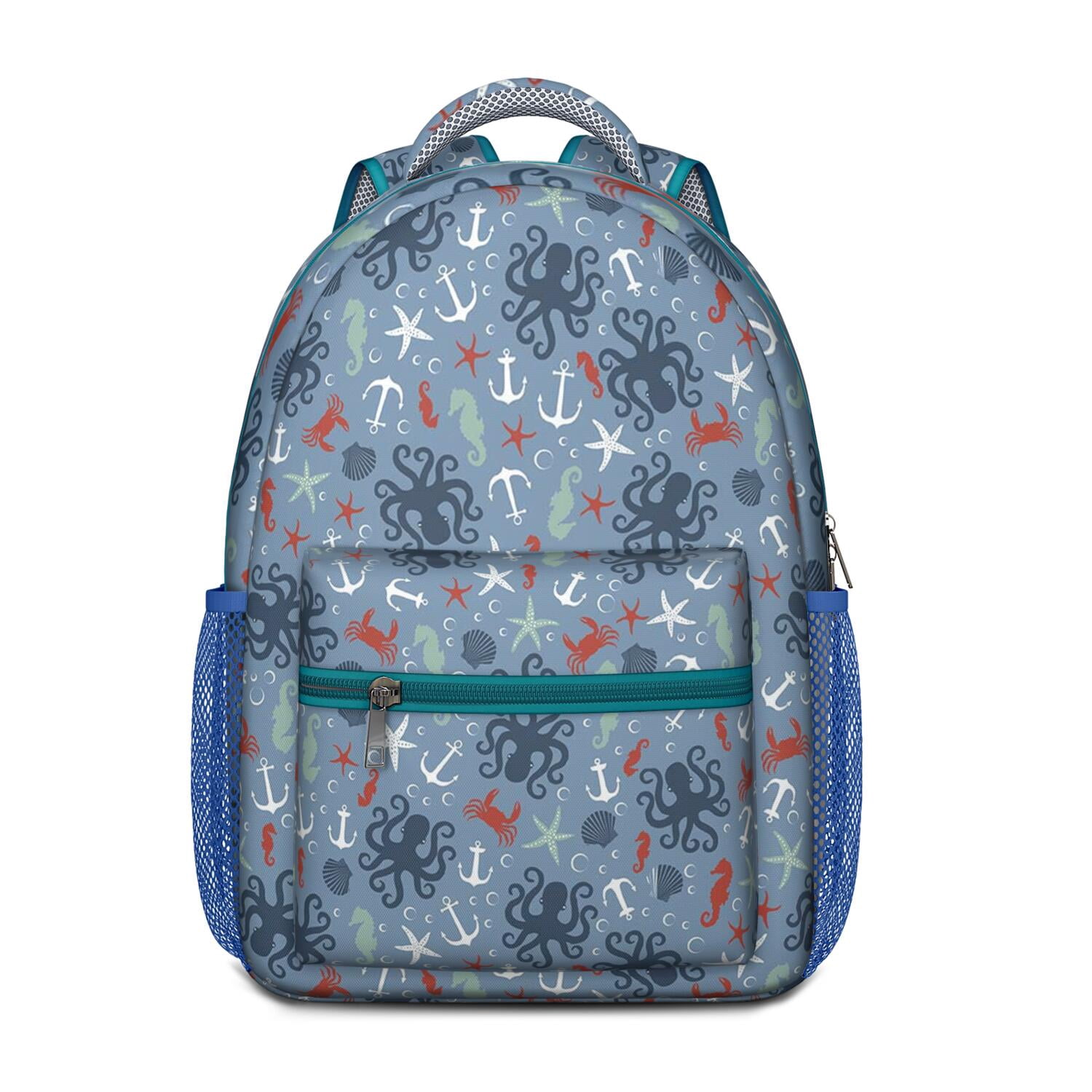 Beach Inspired Tropical Crab Backpack - Stylish Waterproof School Bag ...