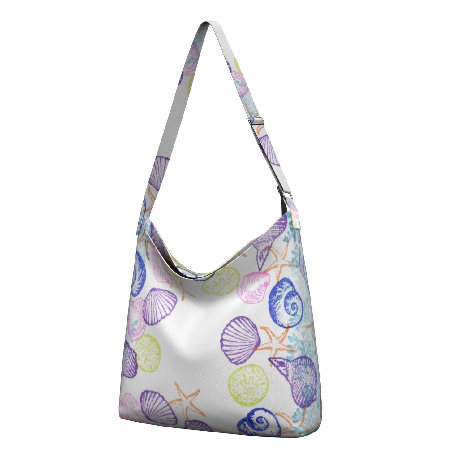 Beach-Inspired Work Tote Bag - Lightweight & Spacious with Fish & Sand ...