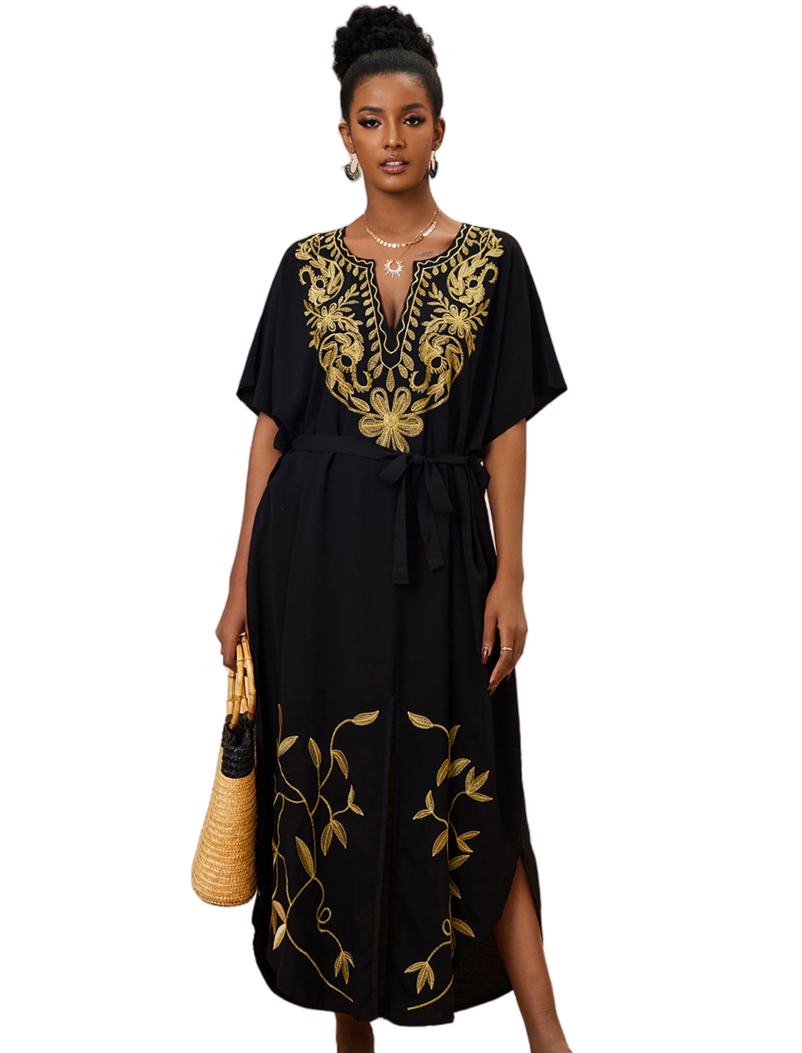 Beach Kaftan Dresses for Women Plus Size Caftan Loungewear Mexican ...