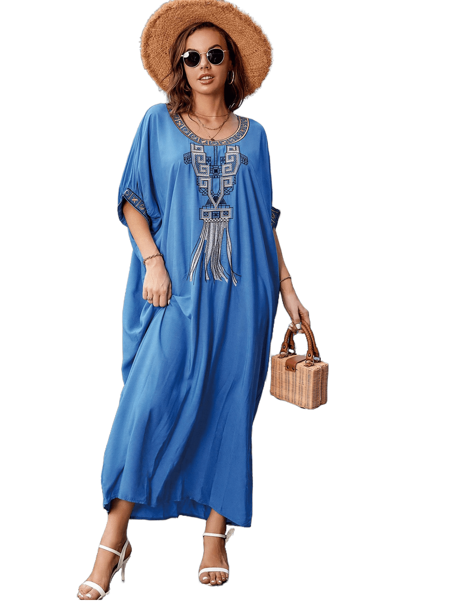 Beach Kaftan Dresses for Women Plus Size Caftan Loungewear Mexican ...