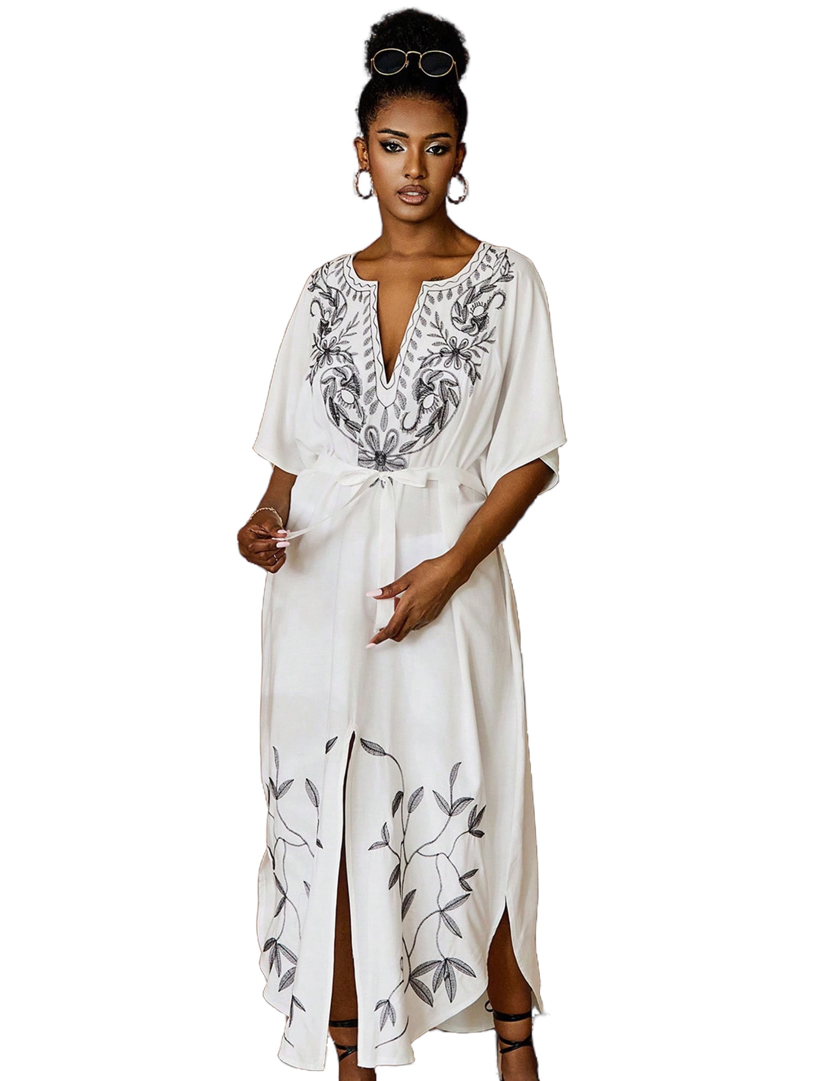 Beach Kaftan Dresses for Women Plus Size Caftan Loungewear Mexican ...