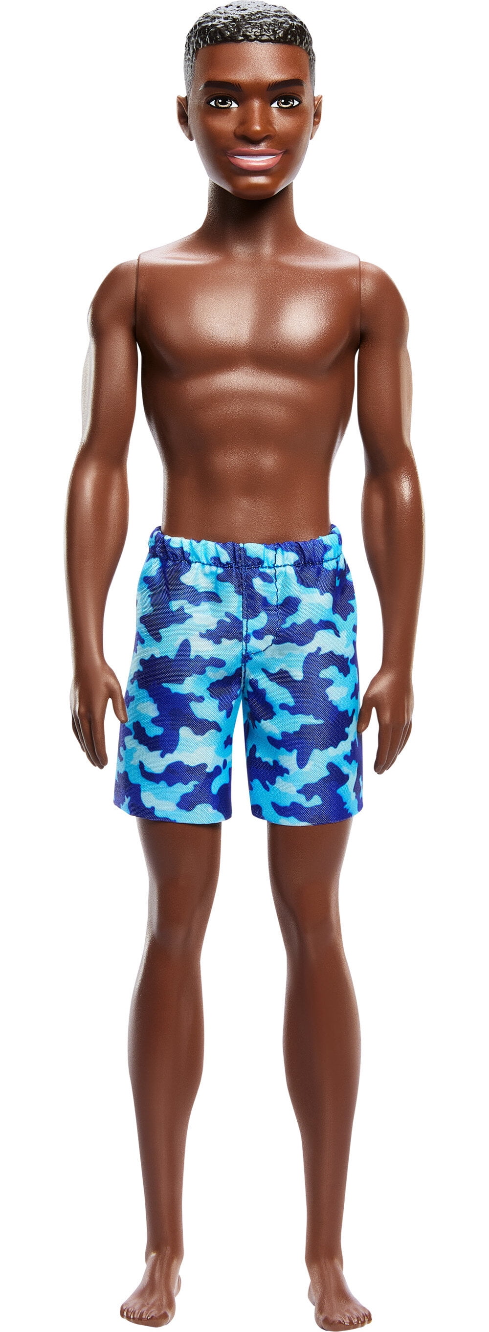 Beach Ken Doll with Dark Brown Hair Wearing Blue Swimsuit by Barbie ...
