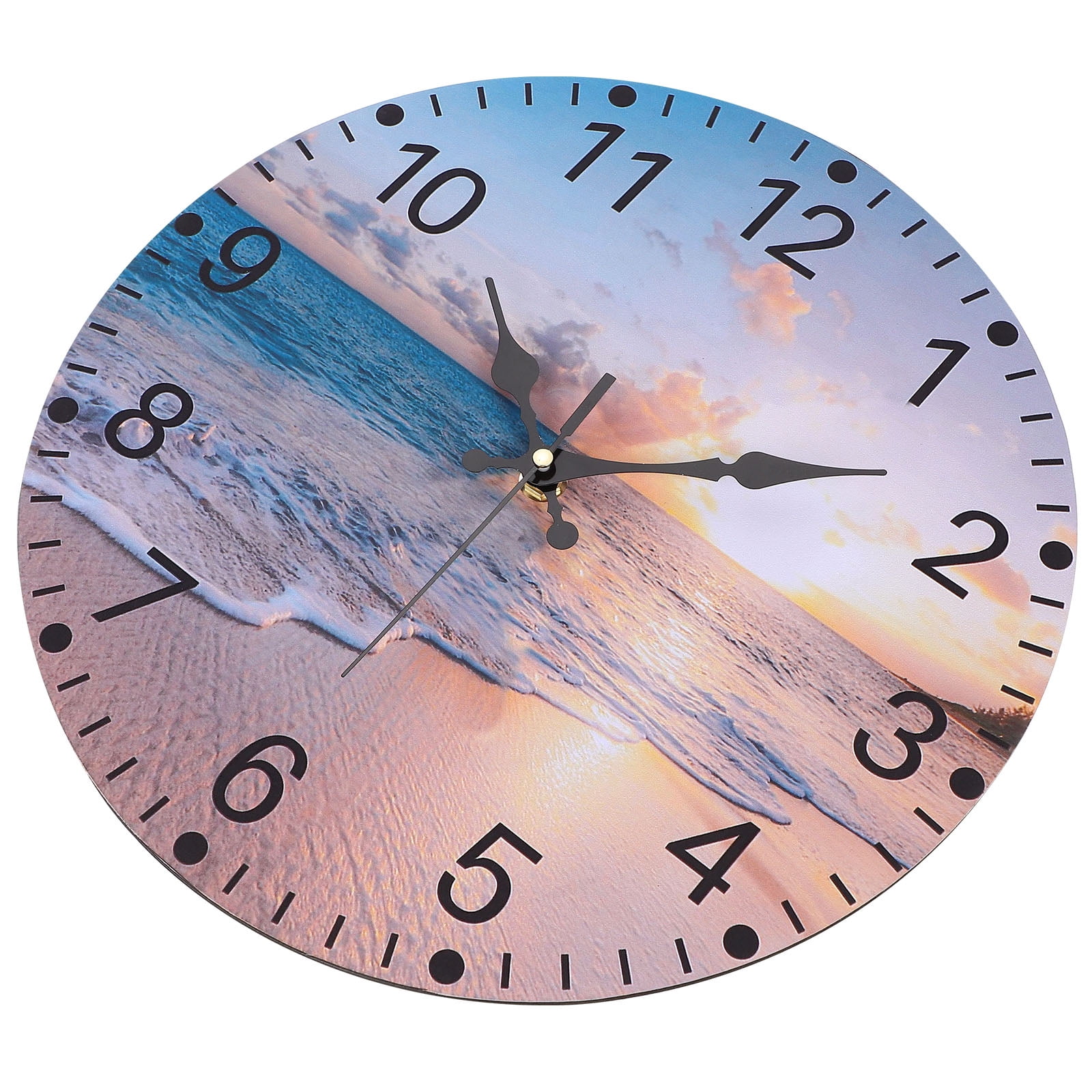 Beach Landscape Wall Clock Unusual Clocks Digital Decoration - Walmart.com