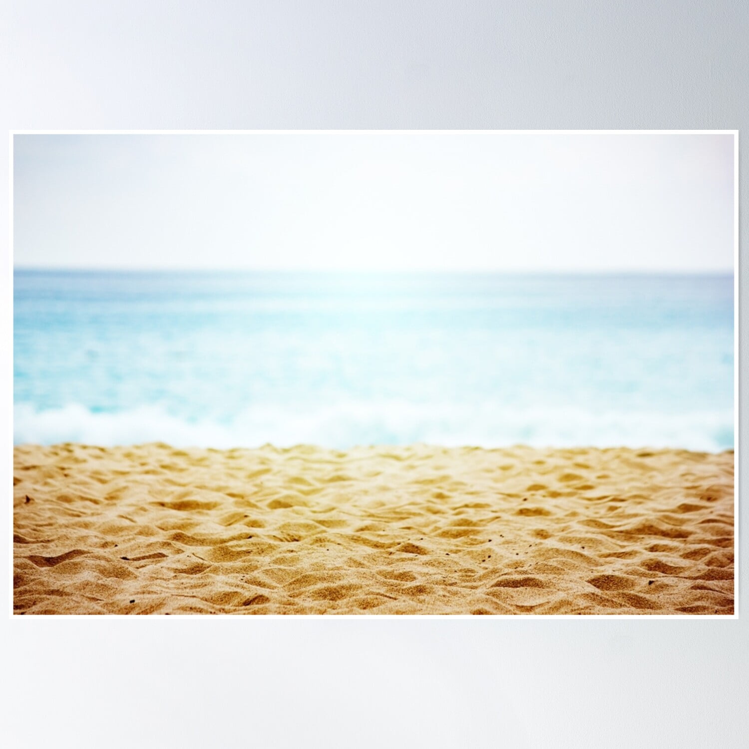 Beach Landscape With Sand Texture Close-Up Poster Wall Art, Modern Wall ...