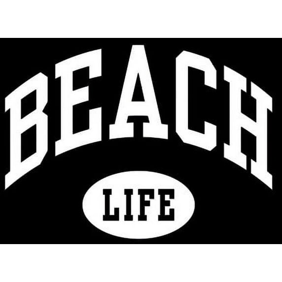 Beach Life - Car Window - Premium Vinyl Decal/Sticker - Walmart.com