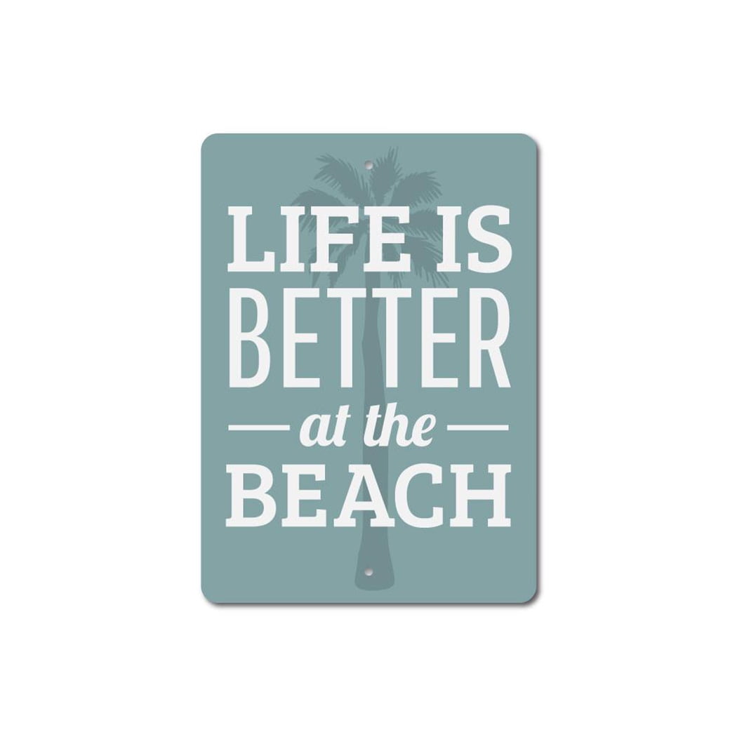 Beach Life Decor, Beach Life Sign, Life is Better Sign, Palm Tree Sign ...