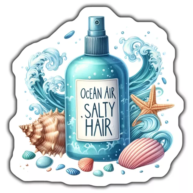 Beach Life Sticker, Ocean Air Salty Hair, Coastal Themed Stickers ...