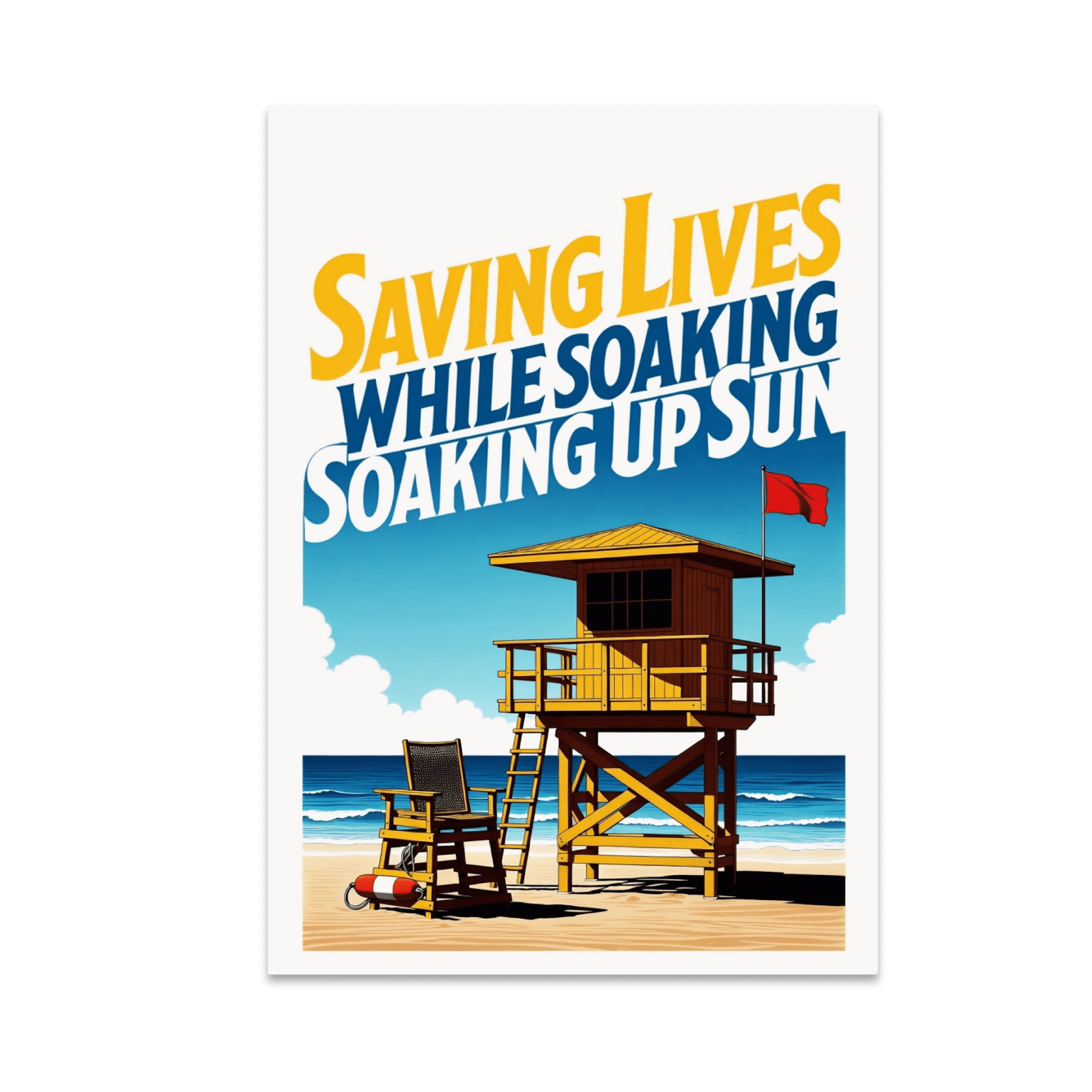 Beach Lifeguard Wall Decor - Beach Enthusiast - 13x19 Poster Print ...