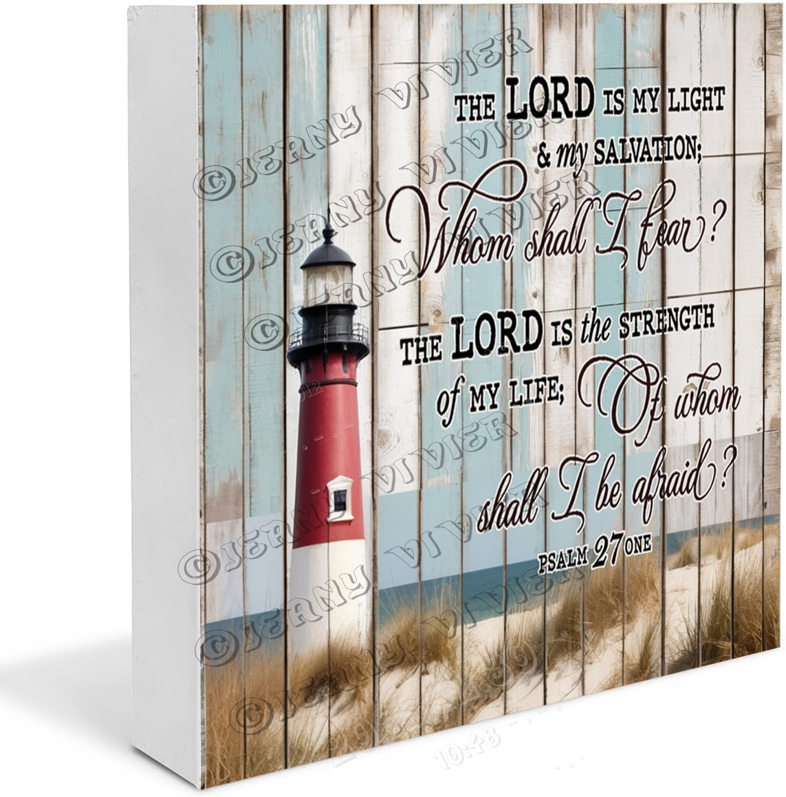 Beach Lighthouse Coastal Bible Verse Scriptures Wood Signs Wooden ...