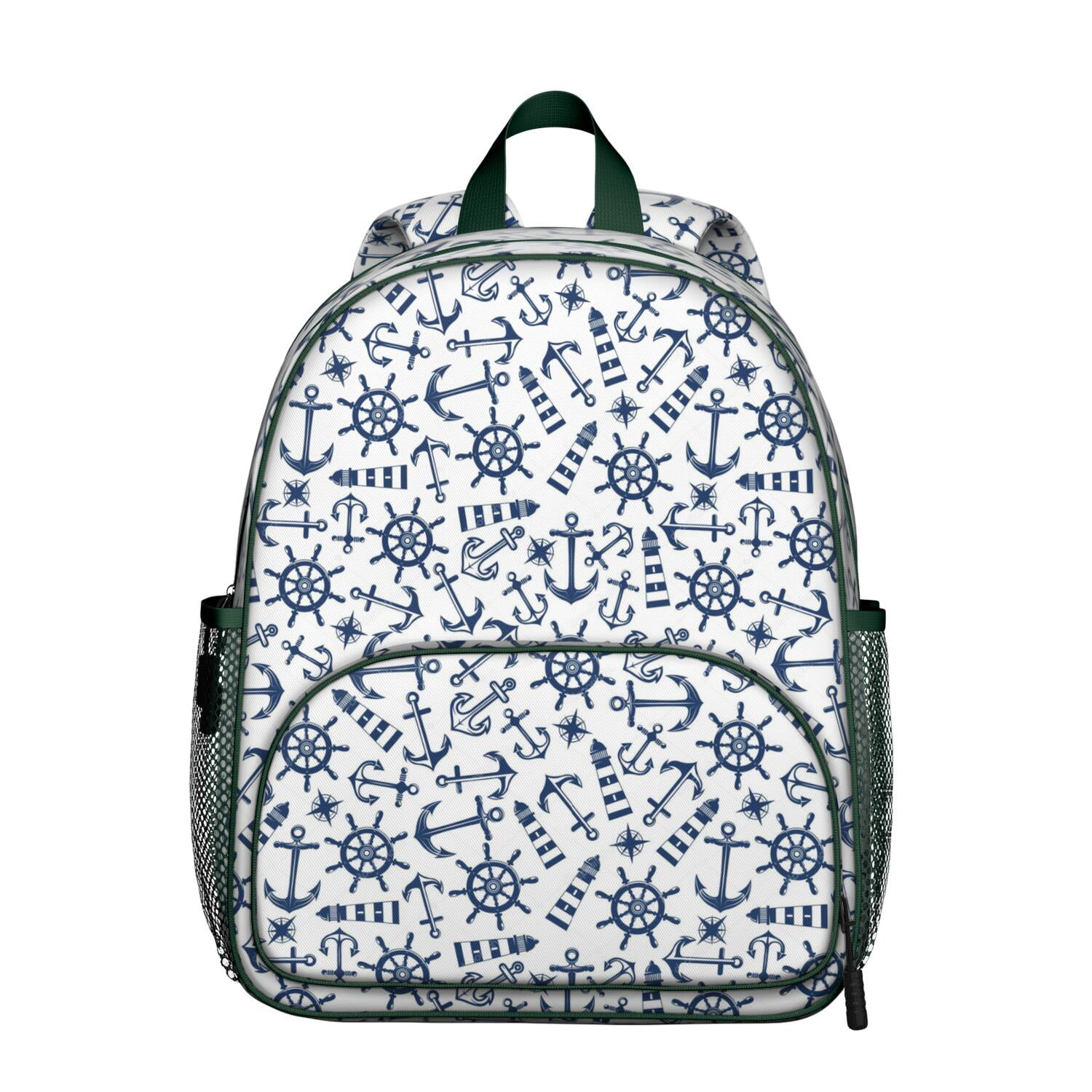 Beach & Lighthouse Print Ergonomic Backpack - Adjustable Straps ...