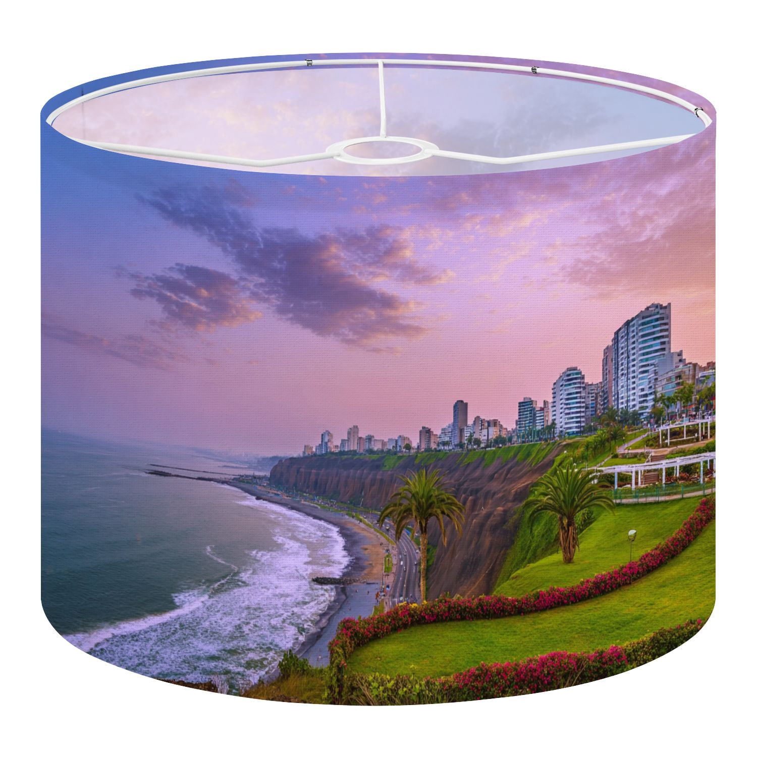 Beach Linen Drum Lampshades Evening view Miraflores District Lima Peru ...