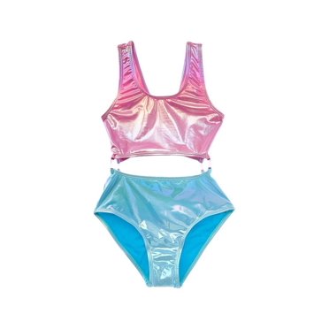 Dolfin Uglies Girls Print Keyhole Back 1-Piece in Cotton Candy ...