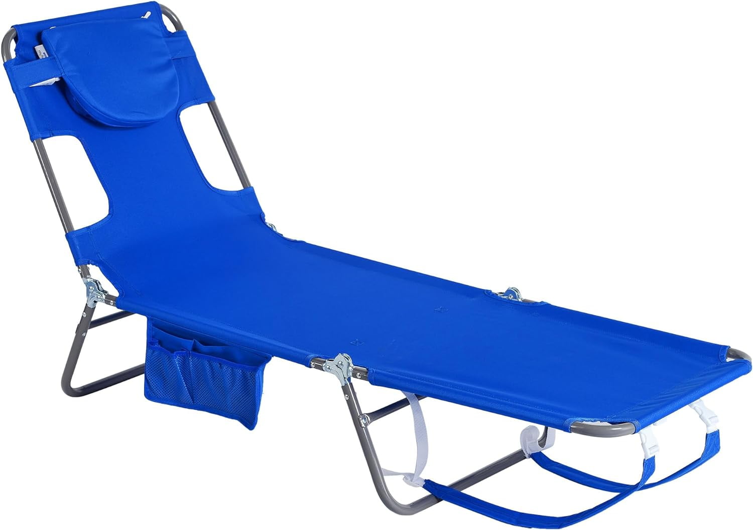 Beach Lounge Chair, Backpack Reclining Beach Chairs Lay Flat, Sun Face ...