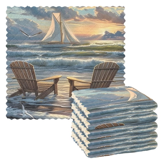 Beach Lounge Chairs Kitchen Cloth Dish Towels for Drying Washing ...