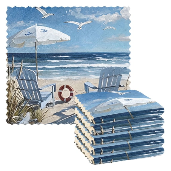 Beach Lounge Chairs Kitchen Cloth Dish Towels for Drying Washing ...
