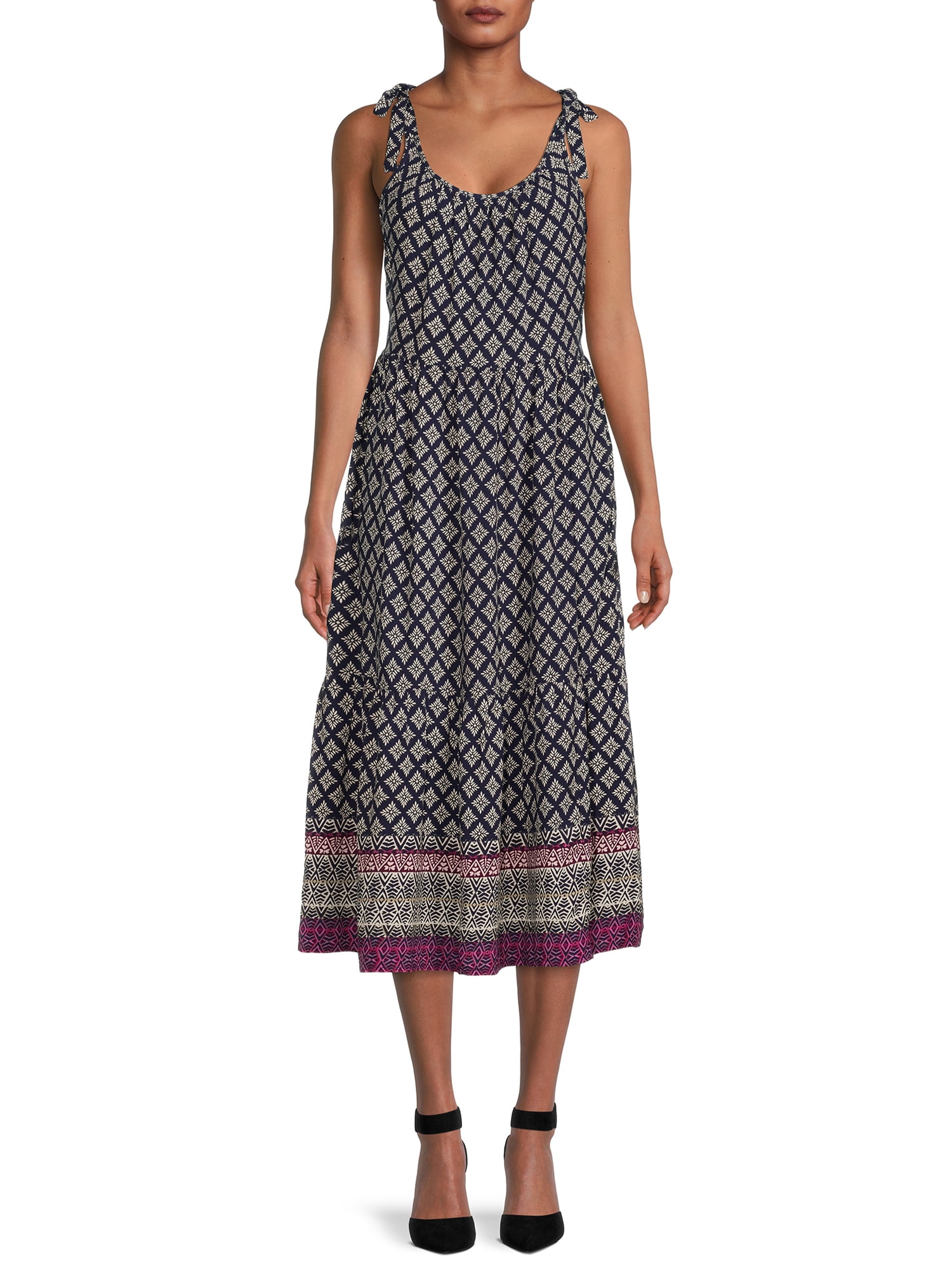 Beach Lunch Lounge CeCe Shoulder Tie Dress - Walmart.com