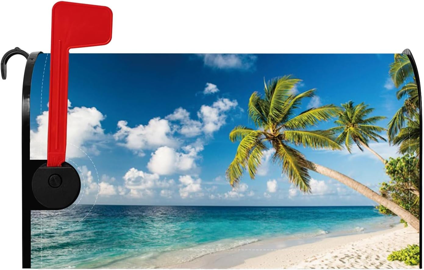 Beach Mailbox Cover Coconut Tree Tropical Plant Floral Sky Clouds Beach ...