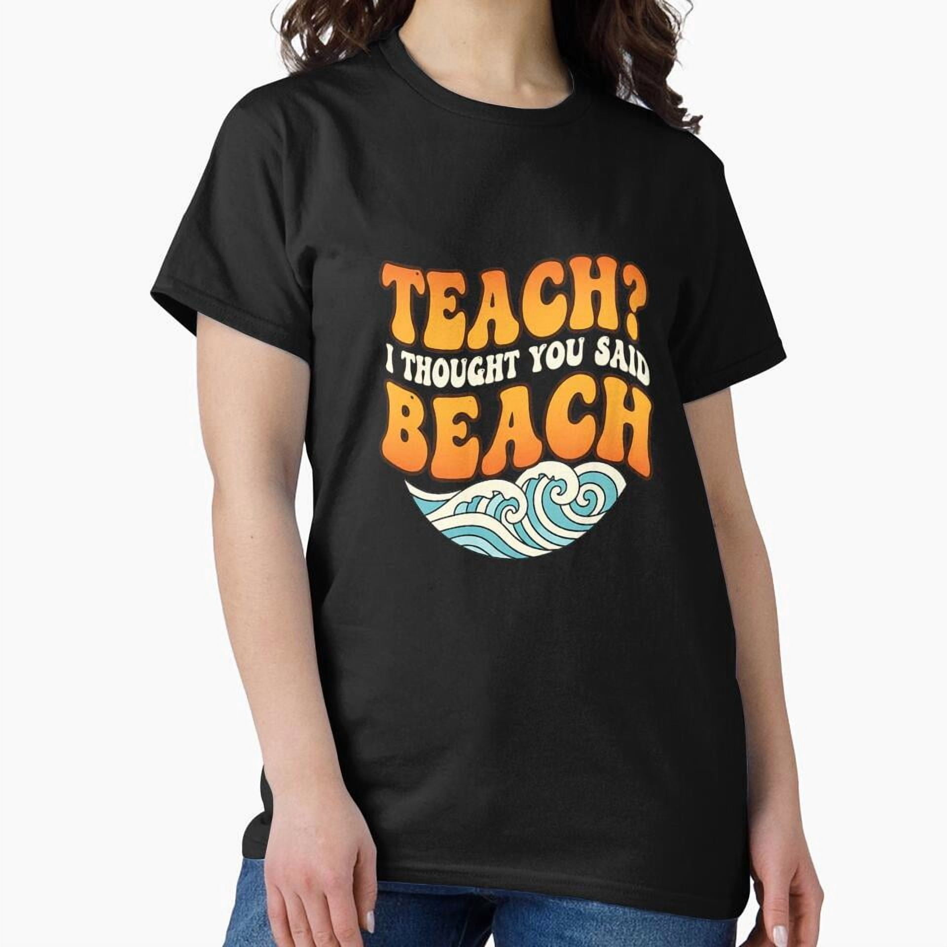 Beach Mode Teacher Saying Bright Summer Humor Premium Tri-Blend G7376 ...