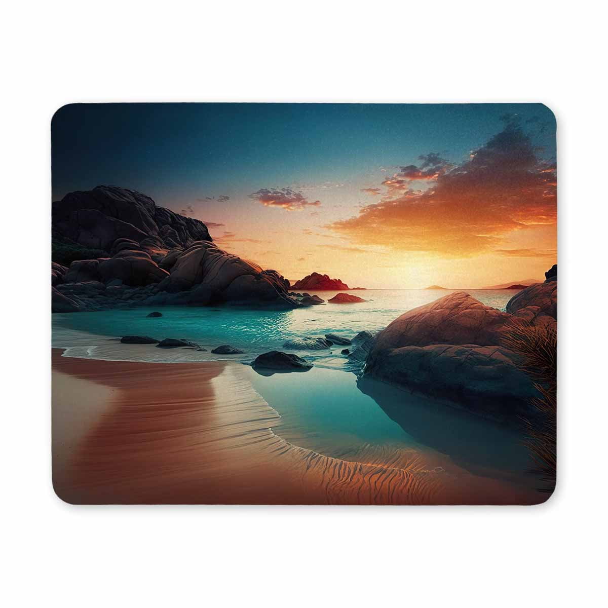 Beach Mouse Pad,Computer Mouse Mat with Anti-Slip Rubber Base,Easy ...