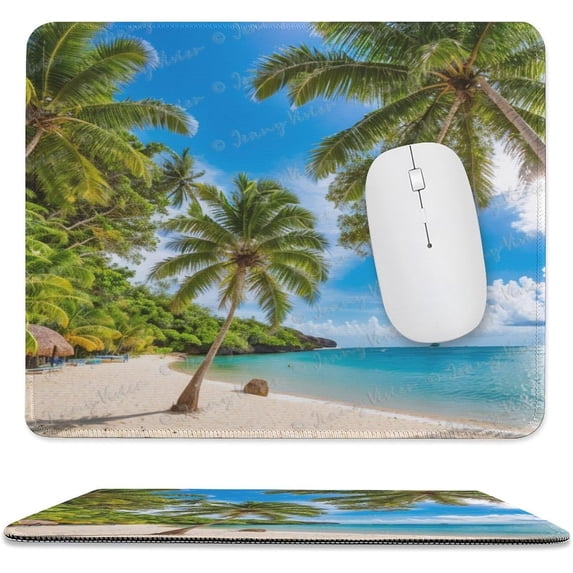 Beach Mousepad, 10x12 inch, Custom Rectangular Mouse Pad, Non-Slip ...