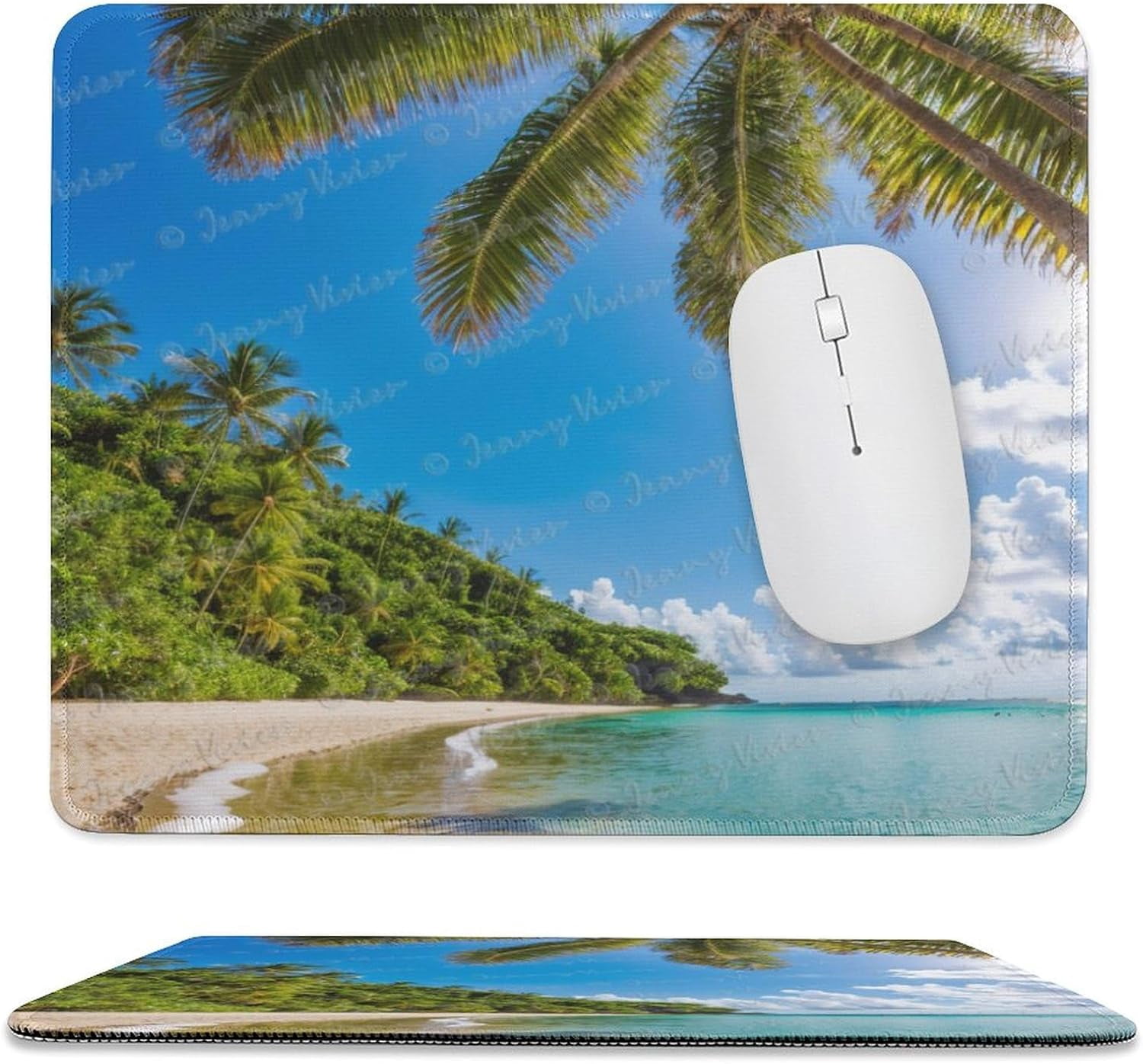 Beach Mousepad, 10x12 inch, Custom Rectangular Mouse Pad, Non-Slip ...