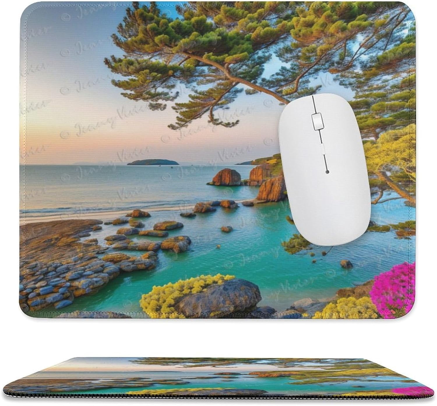 Beach Mousepad, 10x12 inch, Custom Rectangular Mouse Pad, Non-Slip ...