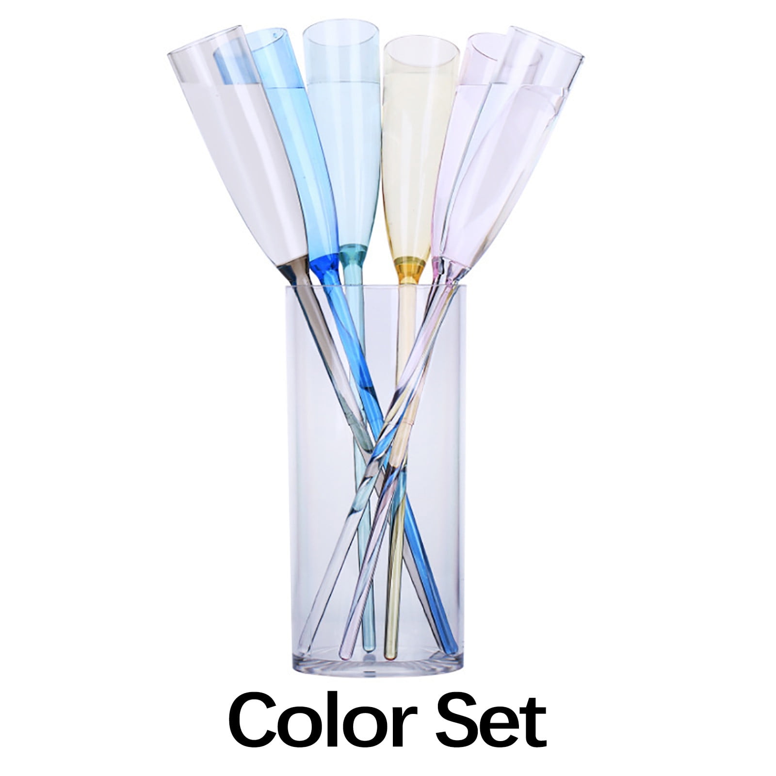 Beach Mug Cocktail Glass Set 6pcs Floating Wine Glass for Pool and a ...