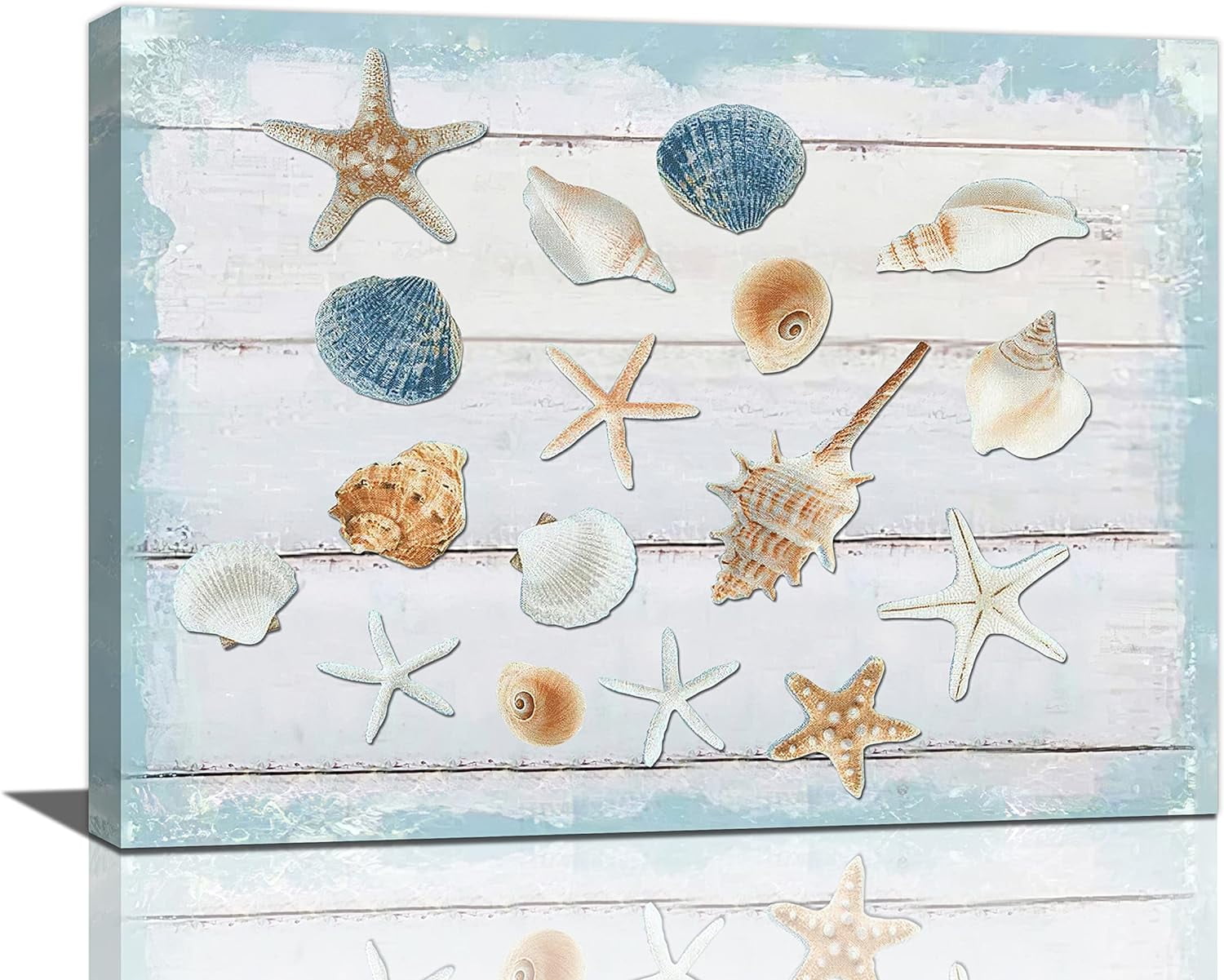 Beach Nautical Wall Art Ocean Coastal Shell Starfish Pictures Wall ...