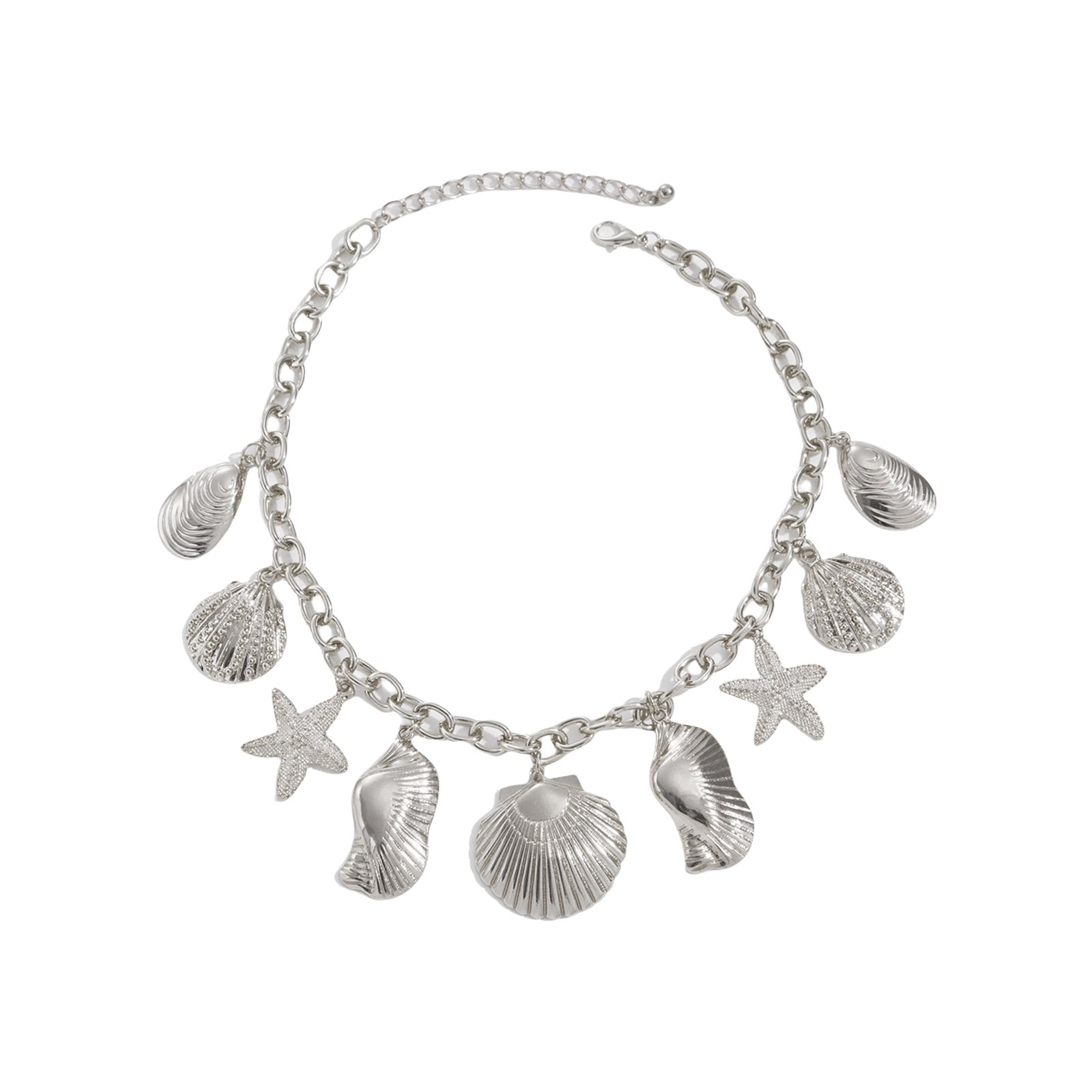 Statement Necklace with Sea Star Shell Pendant for Beach Vacation ...